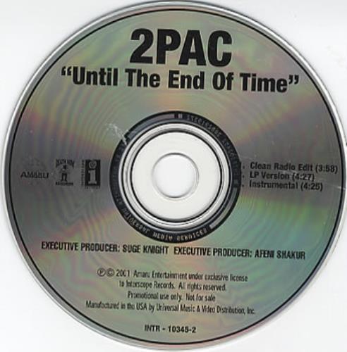 2Pac Until The End Of Time US Promo CD single (CD5 / 5") (363420)