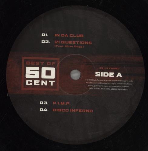 50 Cent Best Of UK 2-LP vinyl record set (Double LP Album) (857525)