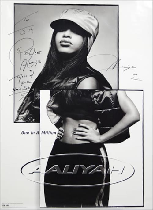 Aaliyah One In A Million - Autographed US Promo poster (455847)