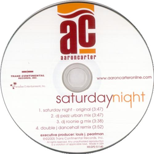 Aaron Carter Saturday Night US Promo CD single (CD5 / 5") (425277)