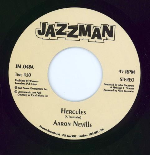 Aaron Neville Hercules UK 7" vinyl single (7 inch record / 45) (774875)