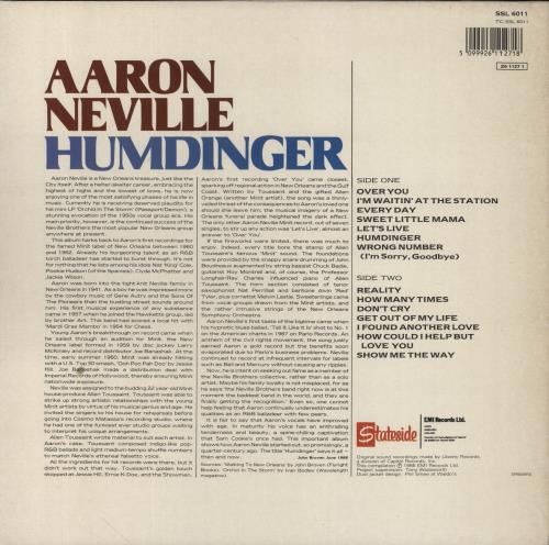Aaron Neville Humdinger UK vinyl LP album (LP record) (855163)