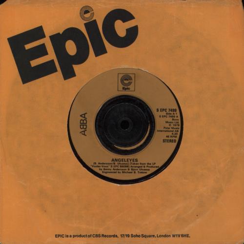 Abba Angeleyes UK 7" vinyl single (7 inch record / 45) (867661)