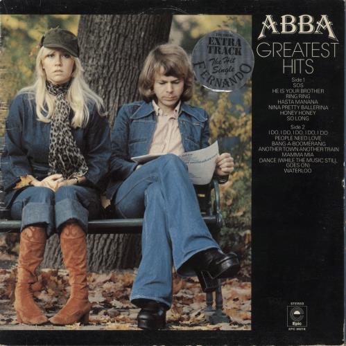 Abba Greatest Hits - 1st + Cover Sticker UK vinyl LP album (LP record ...