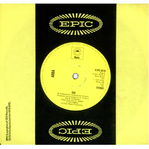 Abba SOS - 1st - Solid UK 7" vinyl single (7 inch record / 45) (255845)