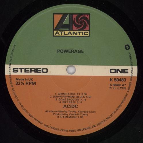 AC/DC Powerage - Cold hearted Man UK vinyl LP album (LP record) (587263)