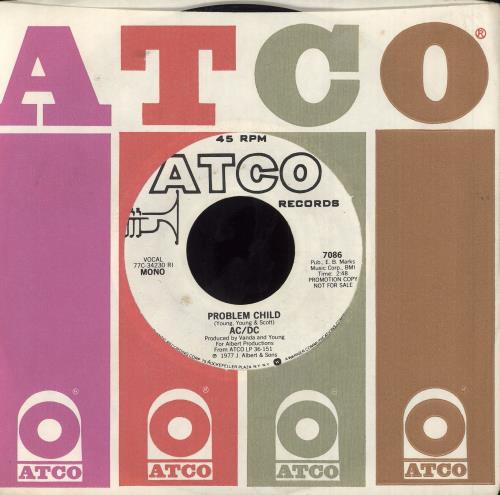 AC/DC Problem Child US Promo 7" vinyl single (7 inch record / 45) (32369)
