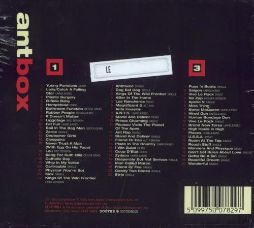 Adam & The Ants Antbox - Sealed UK 3-CD album set (Triple CD) (828746)