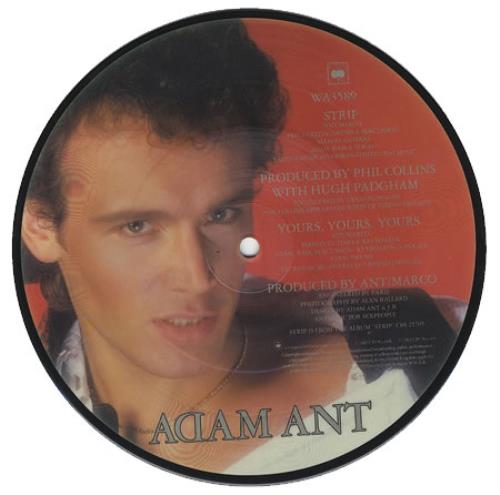 Adam Ant Strip UK 7" vinyl picture disc (7 inch picture disc single) (96908)
