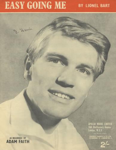 Adam Faith Easy Going Me UK sheet music (394200) SHEET MUSIC