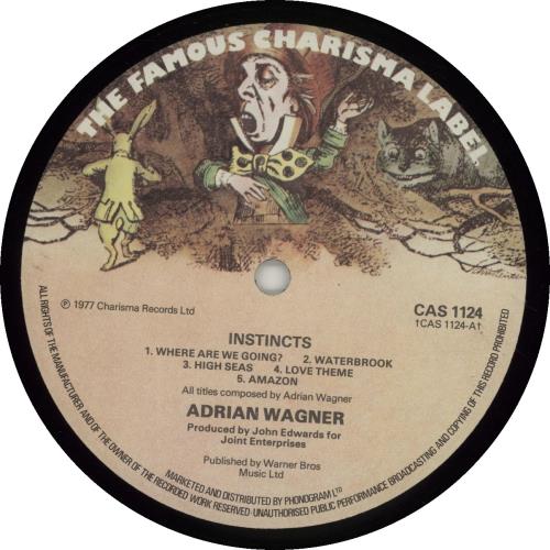 Adrian Wagner Instincts UK vinyl LP album (LP record) (685710)