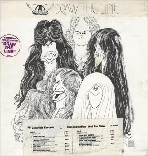 Aerosmith Draw The Line US Promo vinyl LP album (LP record) (414)