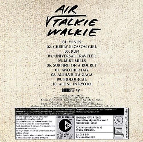 Air (French) Talkie Walkie European Promo CD album (CDLP) (274634)