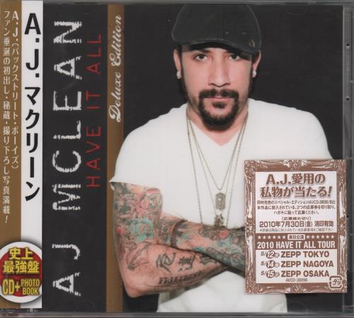 AJ Mclean Have It All - Deluxe Edition Japanese CD album (CDLP) (663698)