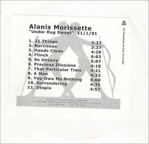 Alanis Morissette Under Rug Swept US Promo CD-R acetate (209704)