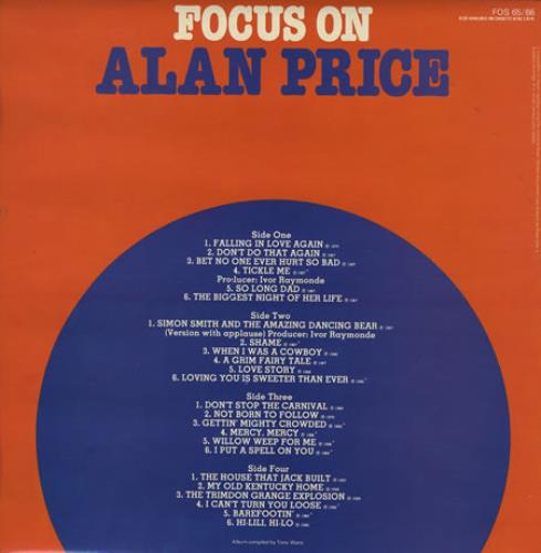 Alan Price Focus On Alan Price UK 2-LP vinyl record set (Double LP ...