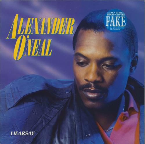 Alexander O'Neal Hearsay - hype stickered p/s UK vinyl LP album (LP ...