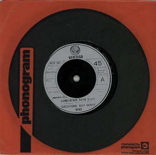 Alex Harvey (UK) Gamblin' Bar Room Blues UK 7" vinyl single (7 inch ...