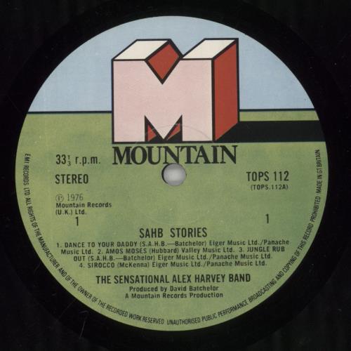 Alex Harvey (UK) SAHB Stories UK vinyl LP album (LP record) (264161)