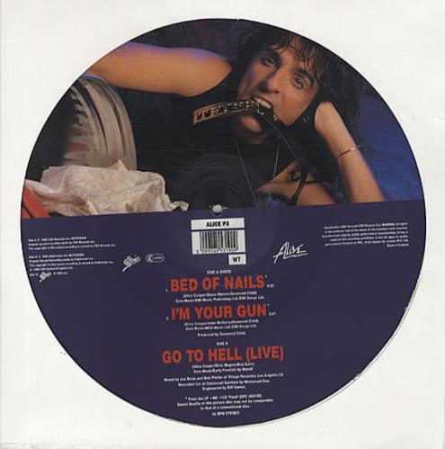 Alice Cooper Bed Of Nails UK 12" vinyl picture disc (12 inch picture ...