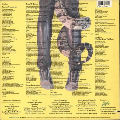 Alice Cooper Constrictor US vinyl LP album (LP record) (740560)