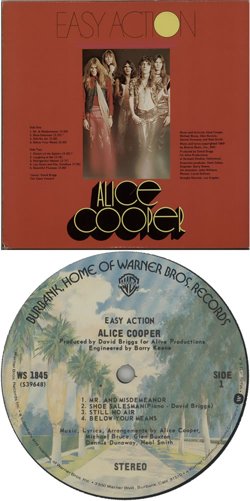 Alice Cooper Easy Action - Burbank label US vinyl LP album (LP record ...