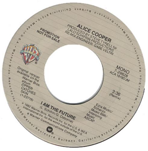 Alice Cooper I Am The Future US Promo 7" vinyl single (7 inch record ...