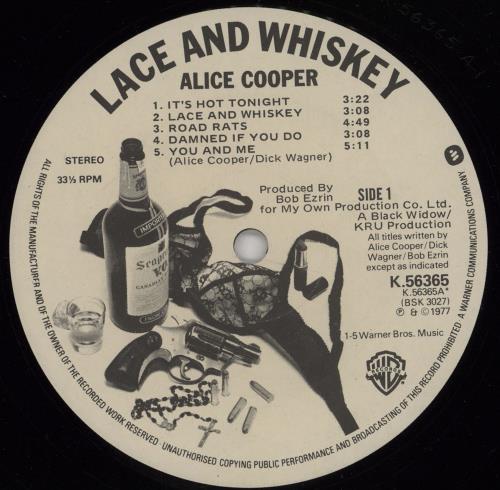 Alice Cooper Lace And Whiskey UK vinyl LP album (LP record) (763520)