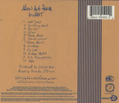 Alien Ant Farm truANT UK 2-disc CD/DVD set (835235)