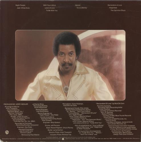 Allen Toussaint Motion US vinyl LP album (LP record) (806681)