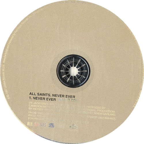 All Saints Never Ever US Promo CD single (CD5 / 5") (113140)