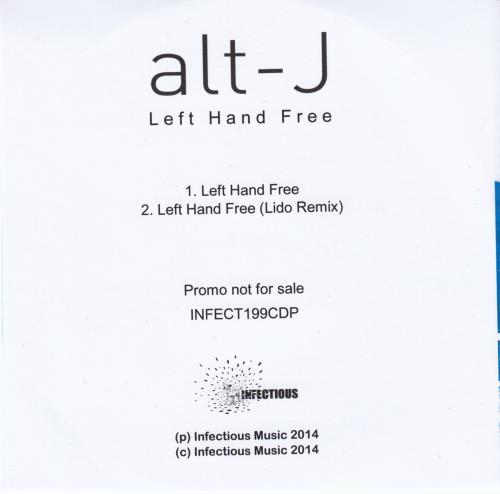 Alt-J Left Hand Free UK Promo CD-R acetate (633523)