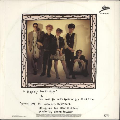 Altered Images Happy Birthday - P/s UK 12" vinyl single (12 inch record ...