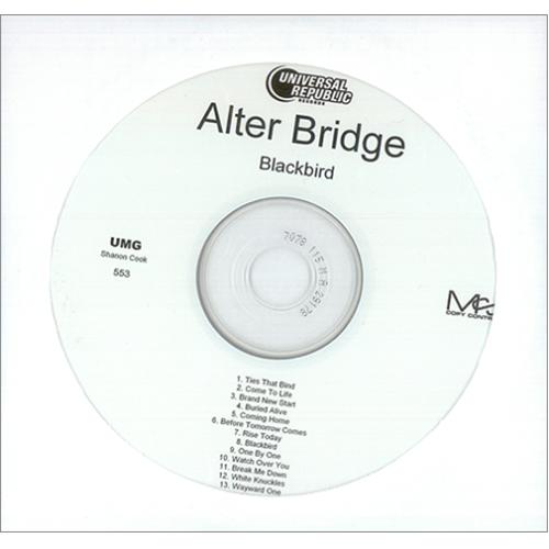 Alter Bridge Blackbird US Promo CD-R acetate (424247)
