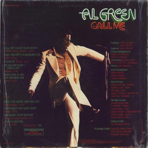 Al Green Call Me US vinyl LP album (LP record) (773617)