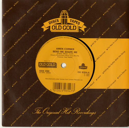 Amen Corner Bend Me Shape Me UK 7" vinyl single (7 inch record / 45 ...