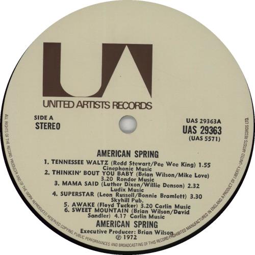 American Spring American Spring UK vinyl LP album (LP record) (87496)