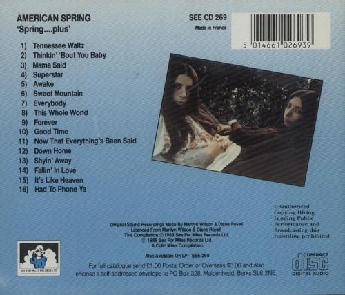 American Spring Spring....Plus UK CD album (CDLP) (647195)