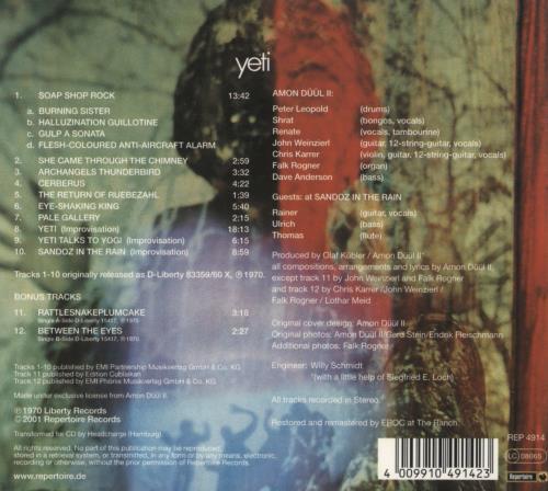 Amon Düül Yeti UK CD album (CDLP) (836995)