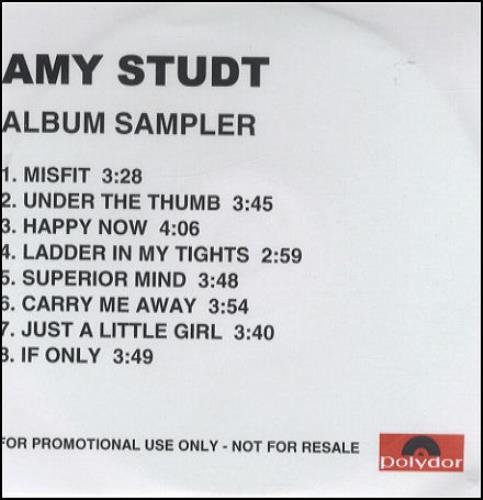 Amy Studt Album Sampler UK Promo CD-R acetate (249208)