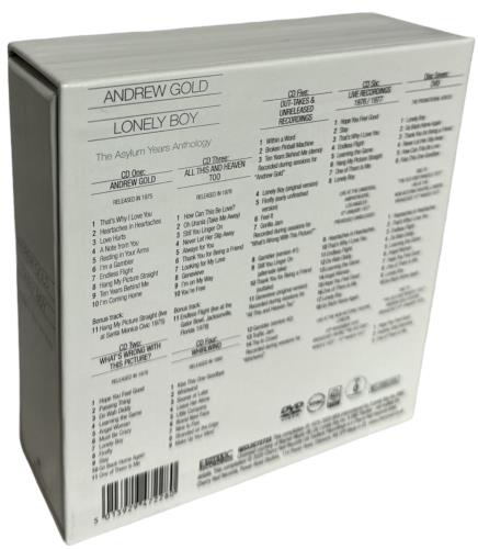 Andrew Gold Lonely Boy: The Asylum Years Anthology UK CD Album Box Set ...