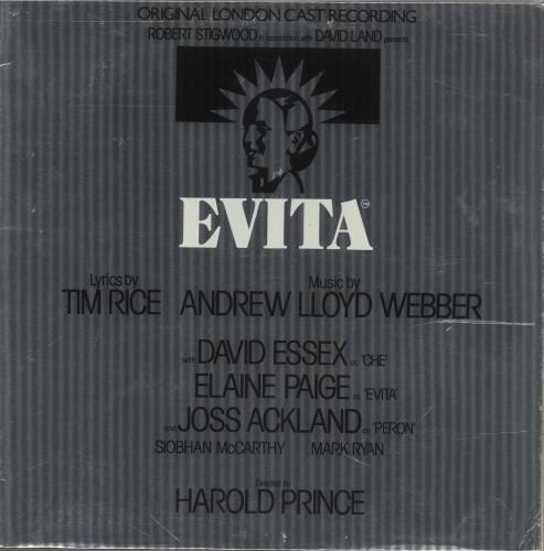 Andrew Lloyd Webber & Tim Rice Evita UK vinyl LP album (LP record) (374227)