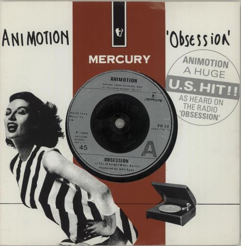 Animotion Obsession - Die-cut sleeve UK 7" vinyl single (7 inch record ...
