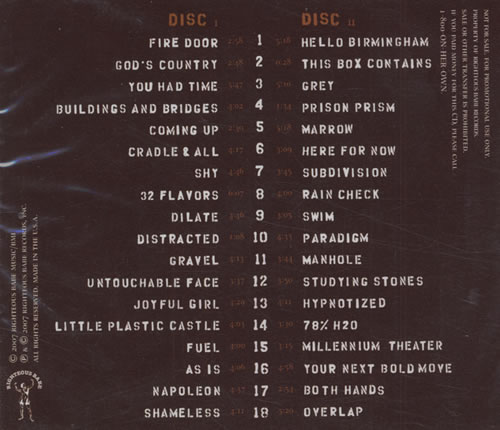 Ani Difranco Canon US Promo 2 CD album set (Double CD) (415659)