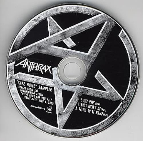 Anthrax Safe Home Sampler US Promo CD single (CD5 / 5") (243406)
