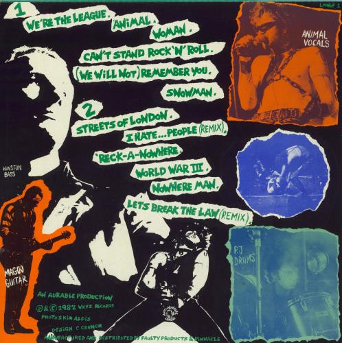 Anti-Nowhere League We Are... The League - Uncensored UK vinyl LP album ...