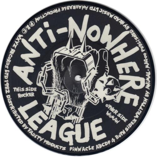 Anti-Nowhere League Woman UK 7" vinyl picture disc (7 inch picture disc ...