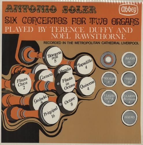 Antonio Soler Six Concertos For Two Organs UK vinyl LP album (LP record ...