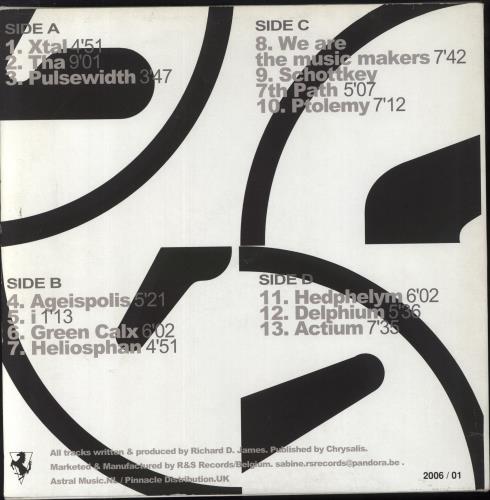 Aphex Twin Selected Ambient Works 85-92 Belgian 2-LP vinyl record set ...