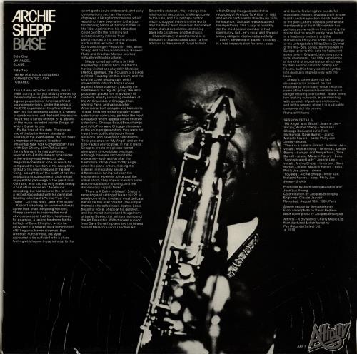 Archie Shepp Blasé UK vinyl LP album (LP record) (705065)